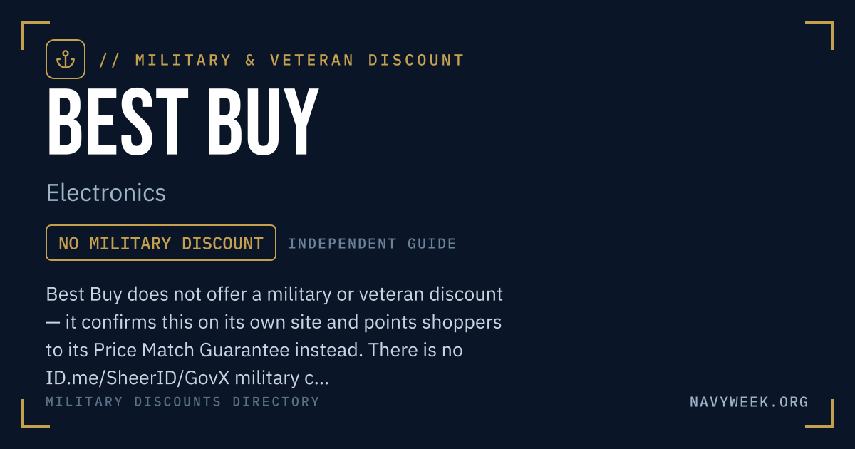 Best Buy Military Discount 2026: The Honest Answer