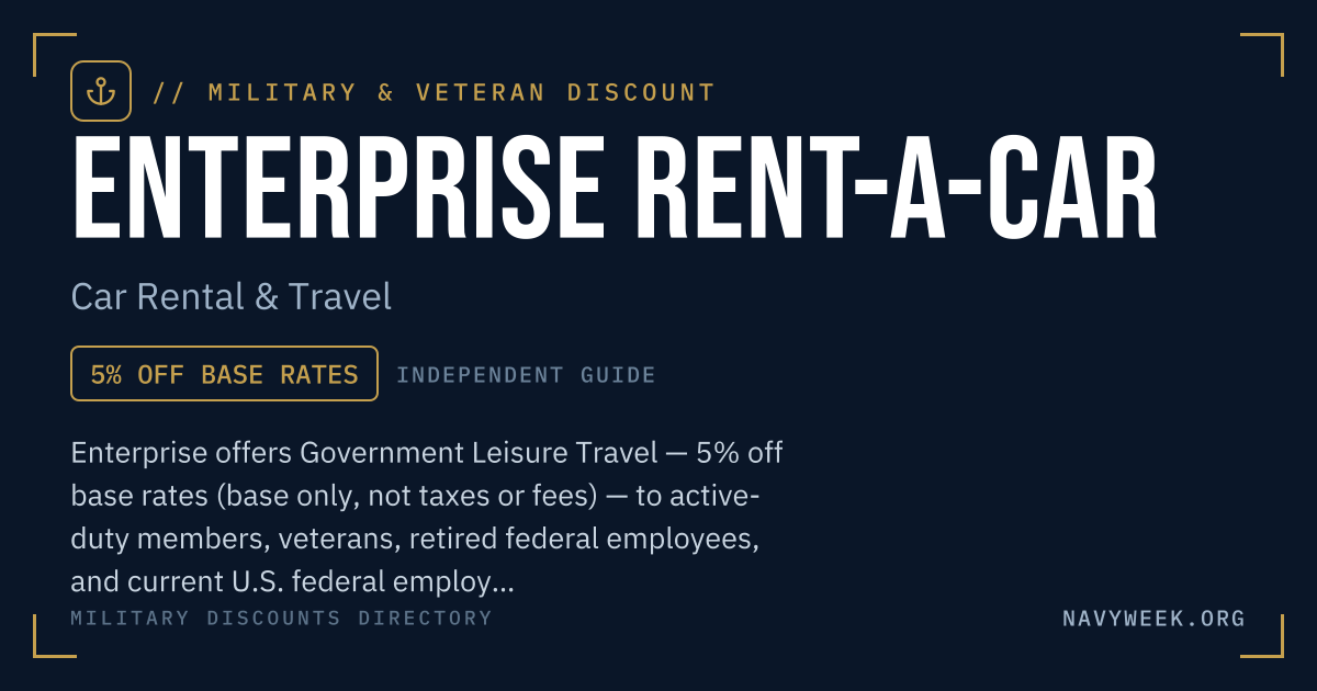 Enterprise Military Discount 2026: 5% Off + Gov Rates